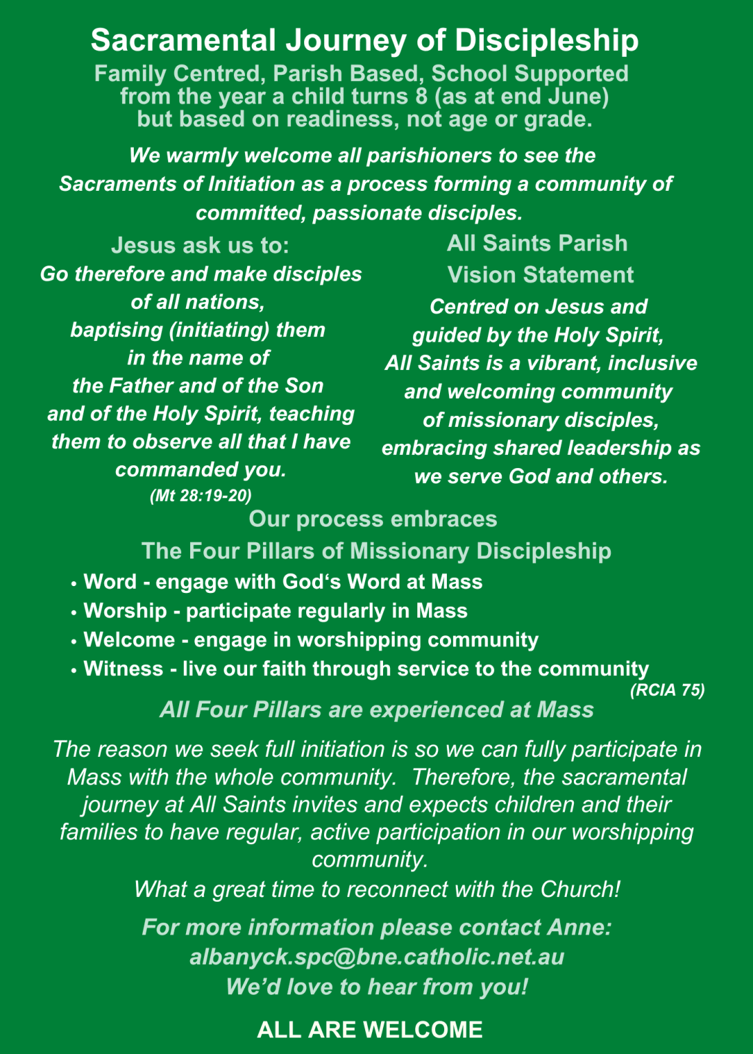 First Holy Communion – All Saints Parish – Albany Creek